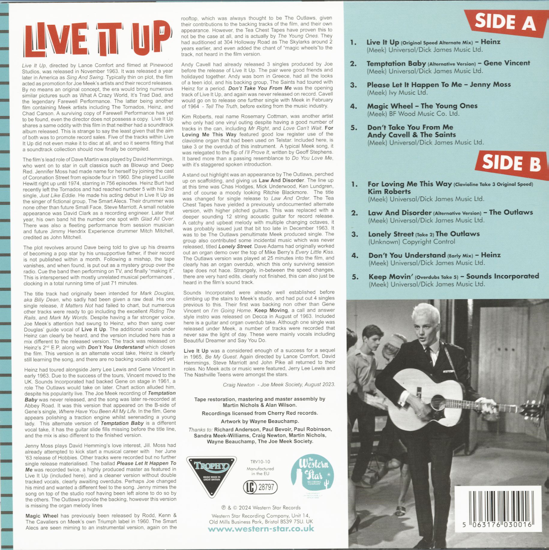 Various LP: Joe Meek's Tea Chest Tapes - Live It Up (LP, 10inch) - Bear ...