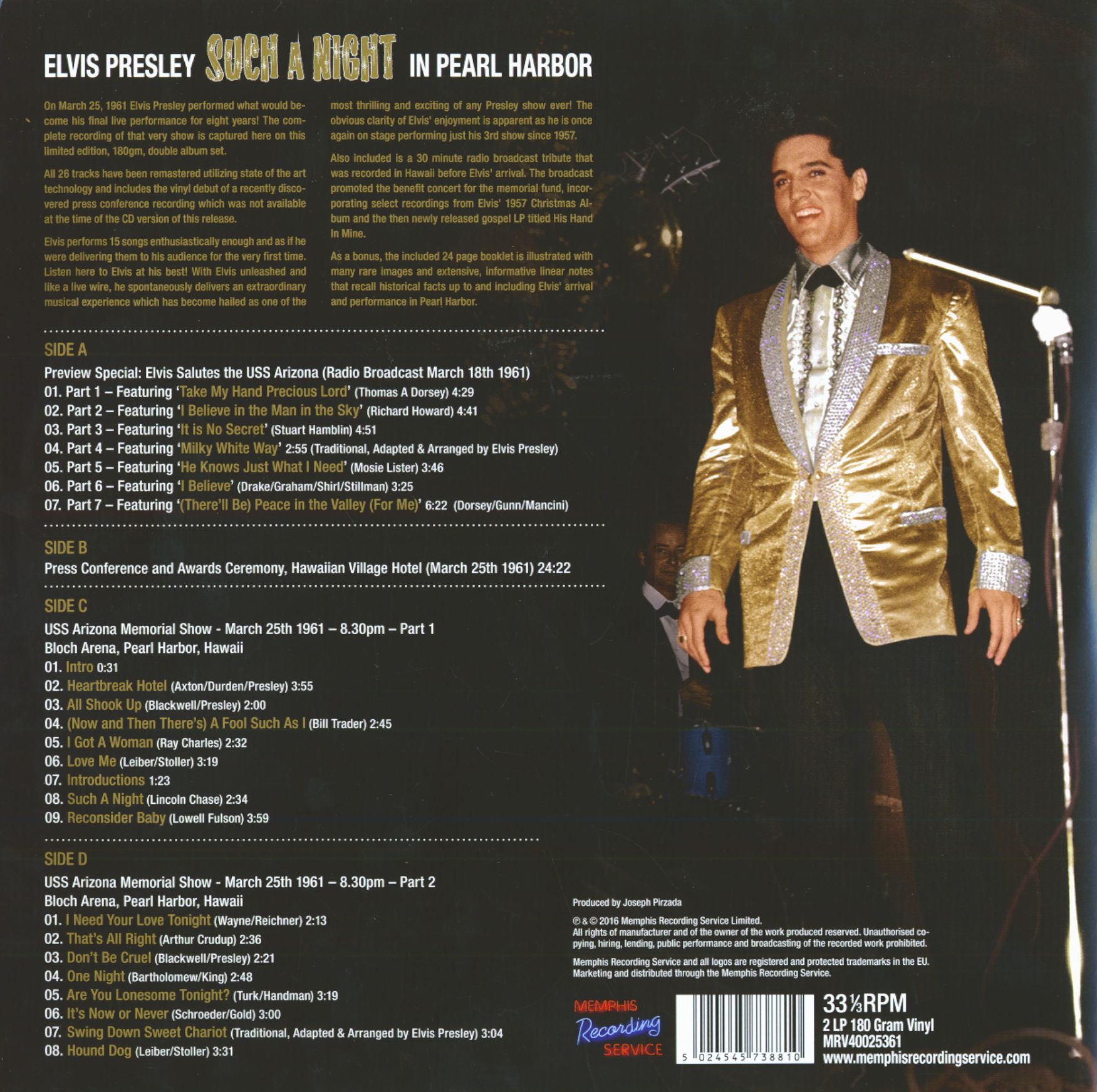 Elvis Presley LP: Such A Night In Pearl Harbor (2-LP, 180g, Ltd ...