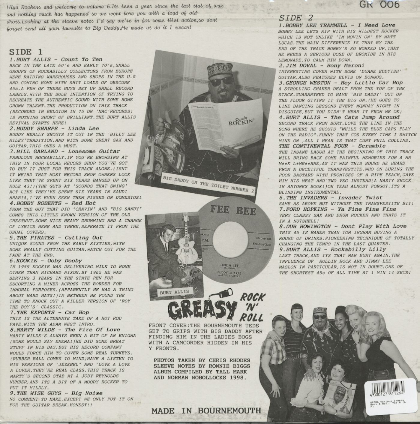 Various LP: Greasy Rock & Roll, Vol.6 (LP) - Bear Family Records
