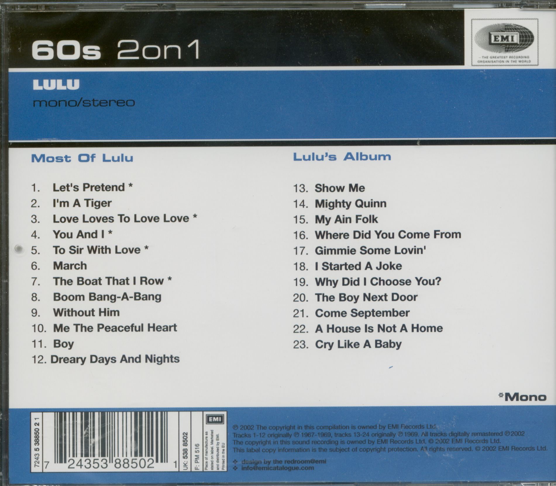 Lulu CD: Most Of Lulu & Lulu's Album (CD) - Bear Family Records