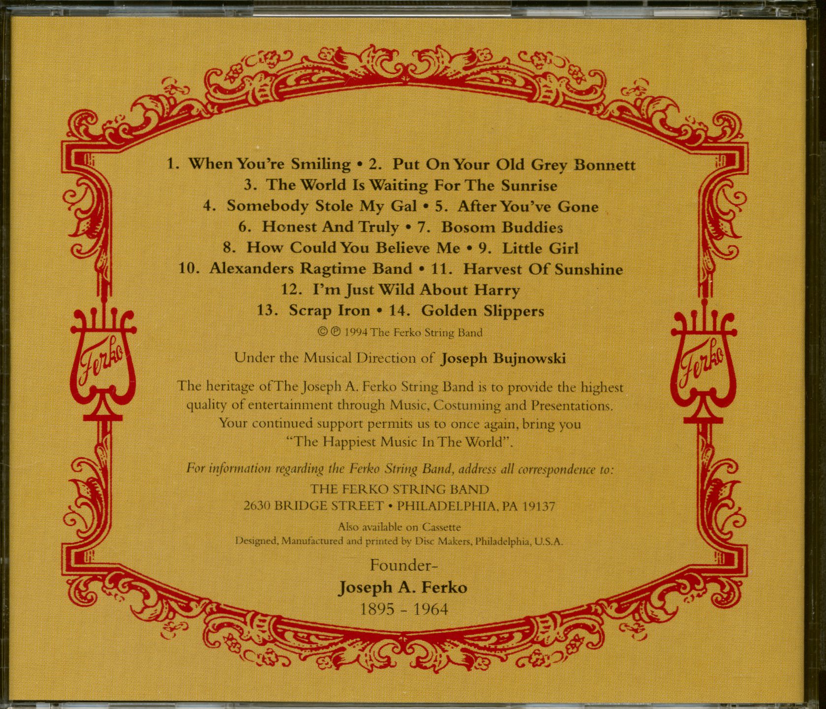 Joseph A. Ferko String Band CD: More String Band Favorites (CD) - Bear ...