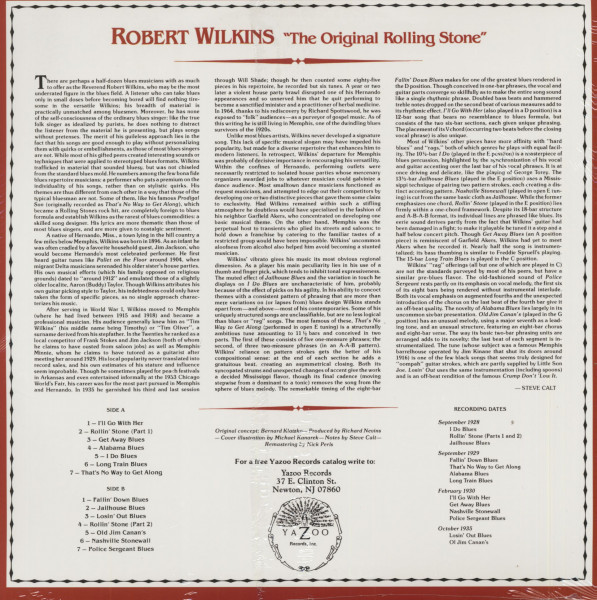 Robert Wilkins LP: The Original Rolling Stone (LP, 180g Vinyl, Ltd ...