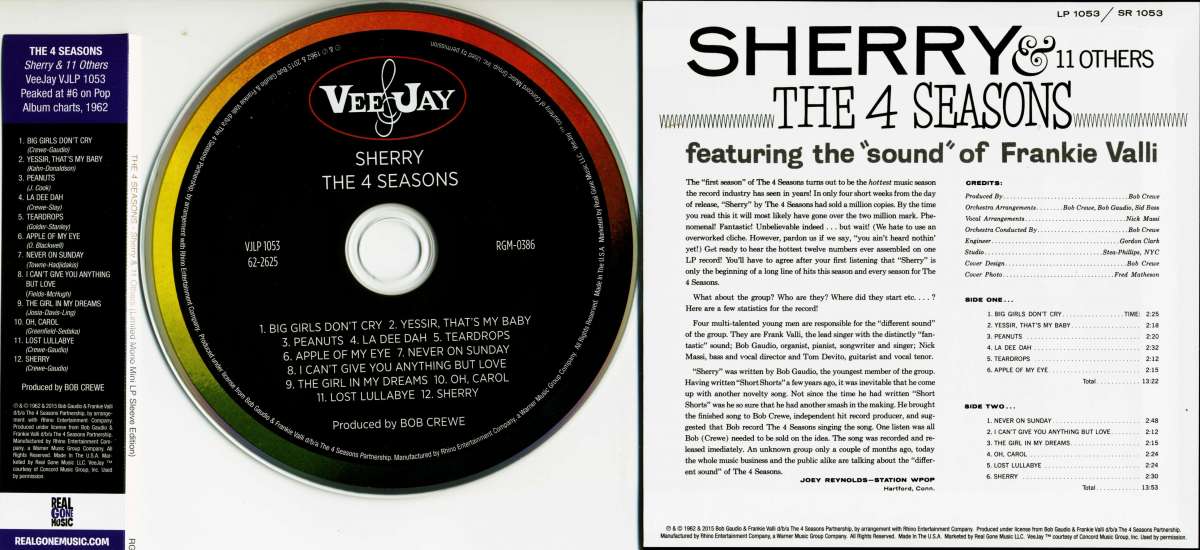 The Four Seasons CD: Sherry & 11 Others (CD, Cardboard Sleeve, Ltd ...