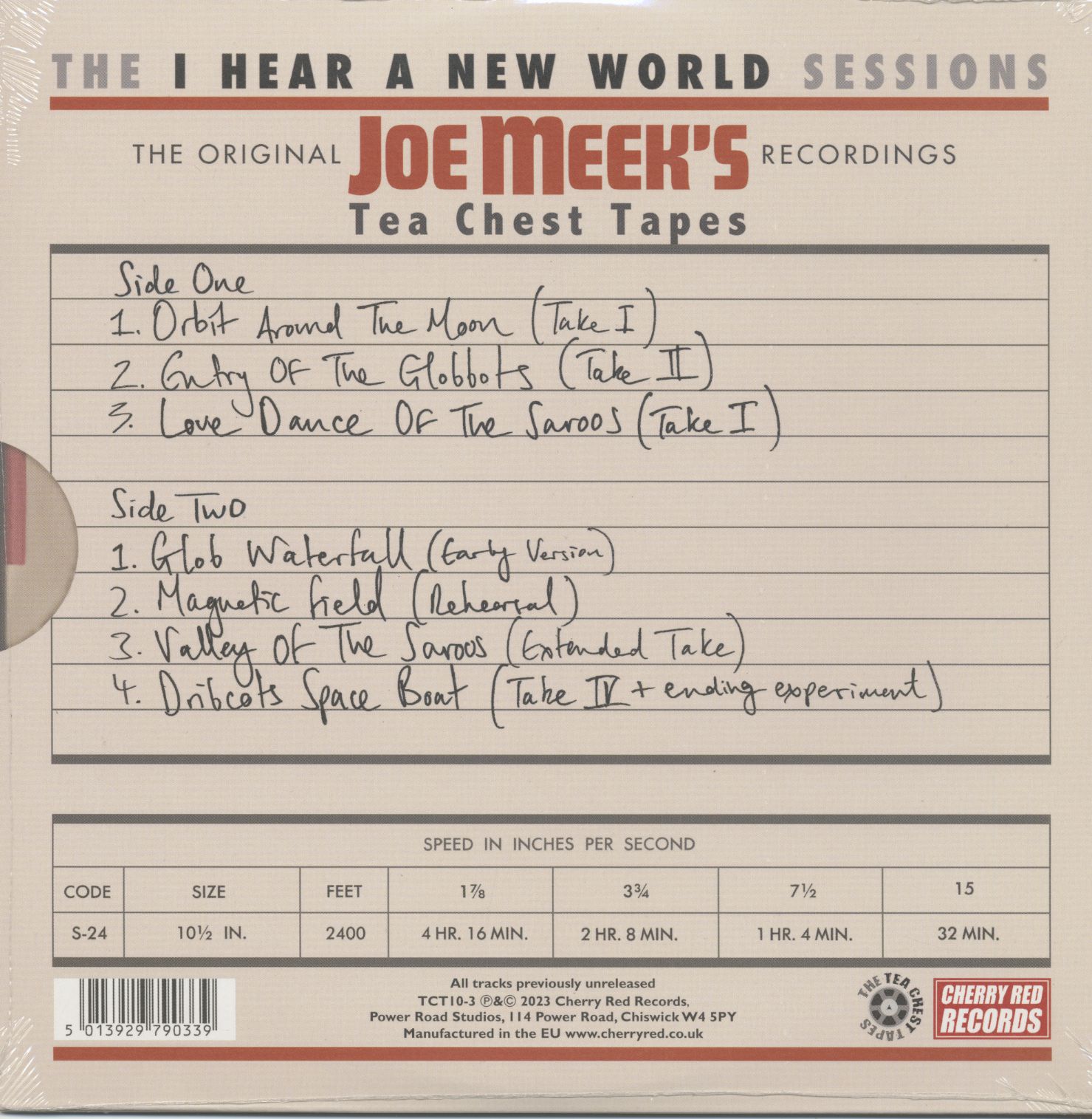 Joe Meek LP: Joe Meek's Tea Chest Tapes - I Hear A New World’ Sessions ...