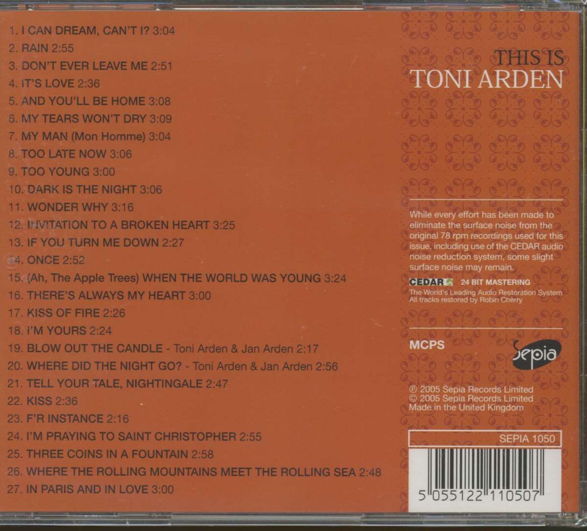 Toni Arden CD: This Is Toni Arden (CD) - Bear Family Records