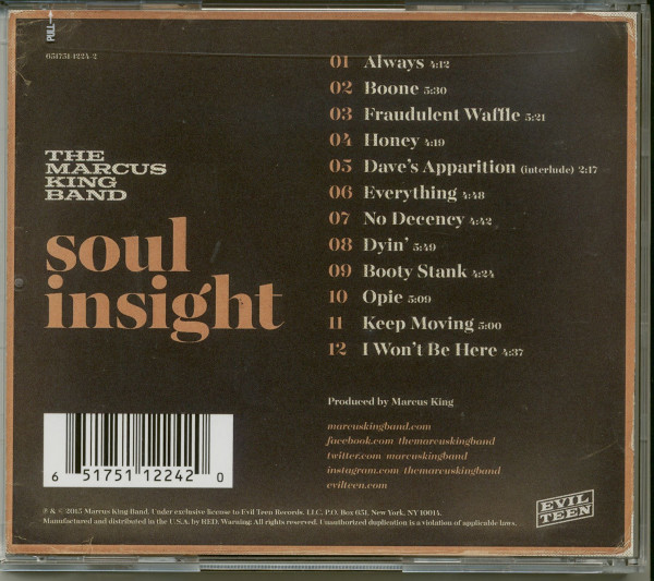 Marcus King Band CD: Soul Insight (CD) - Bear Family Records
