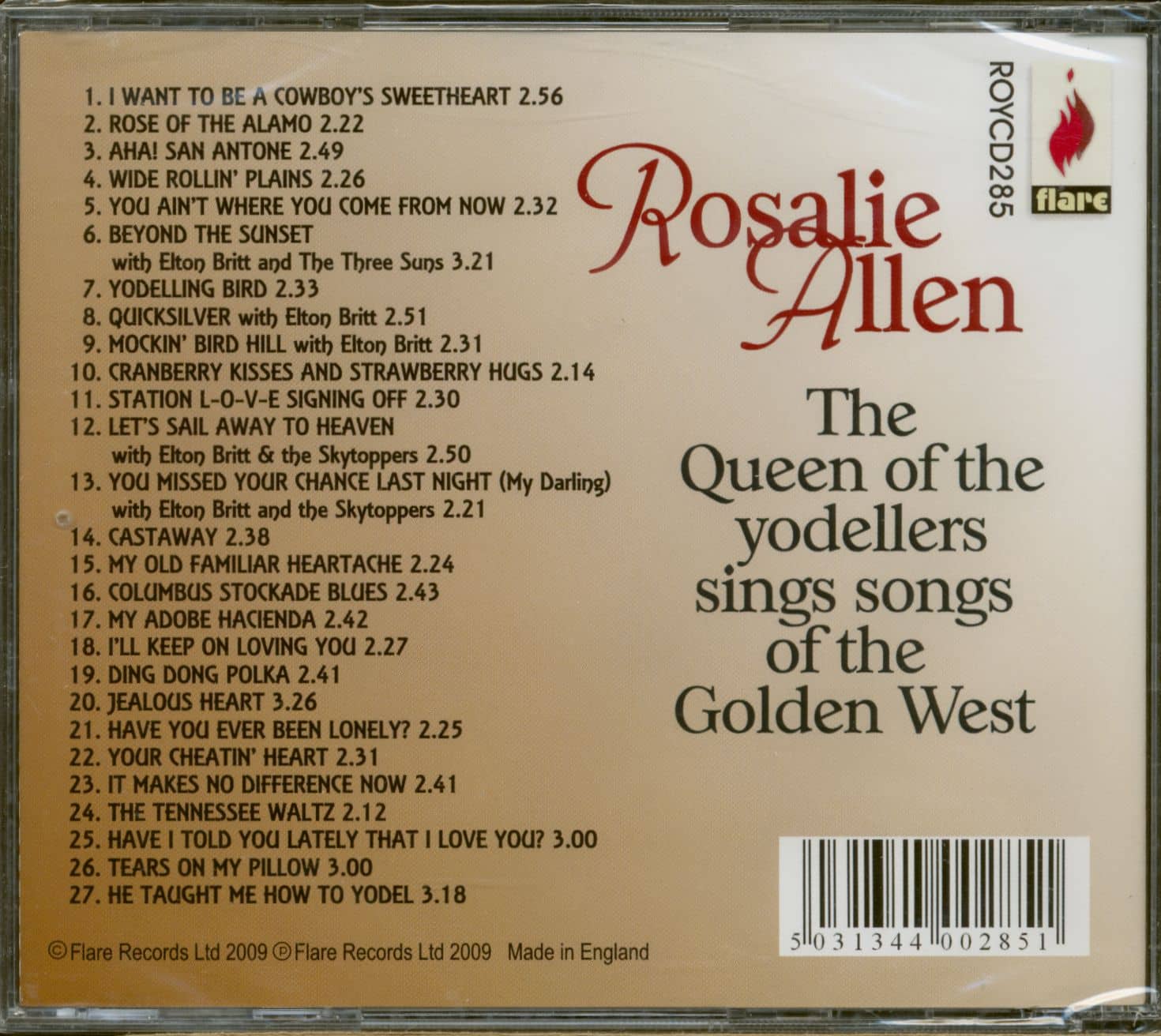 Rosalie Allen CD: Rosalie (CD) - Bear Family Records