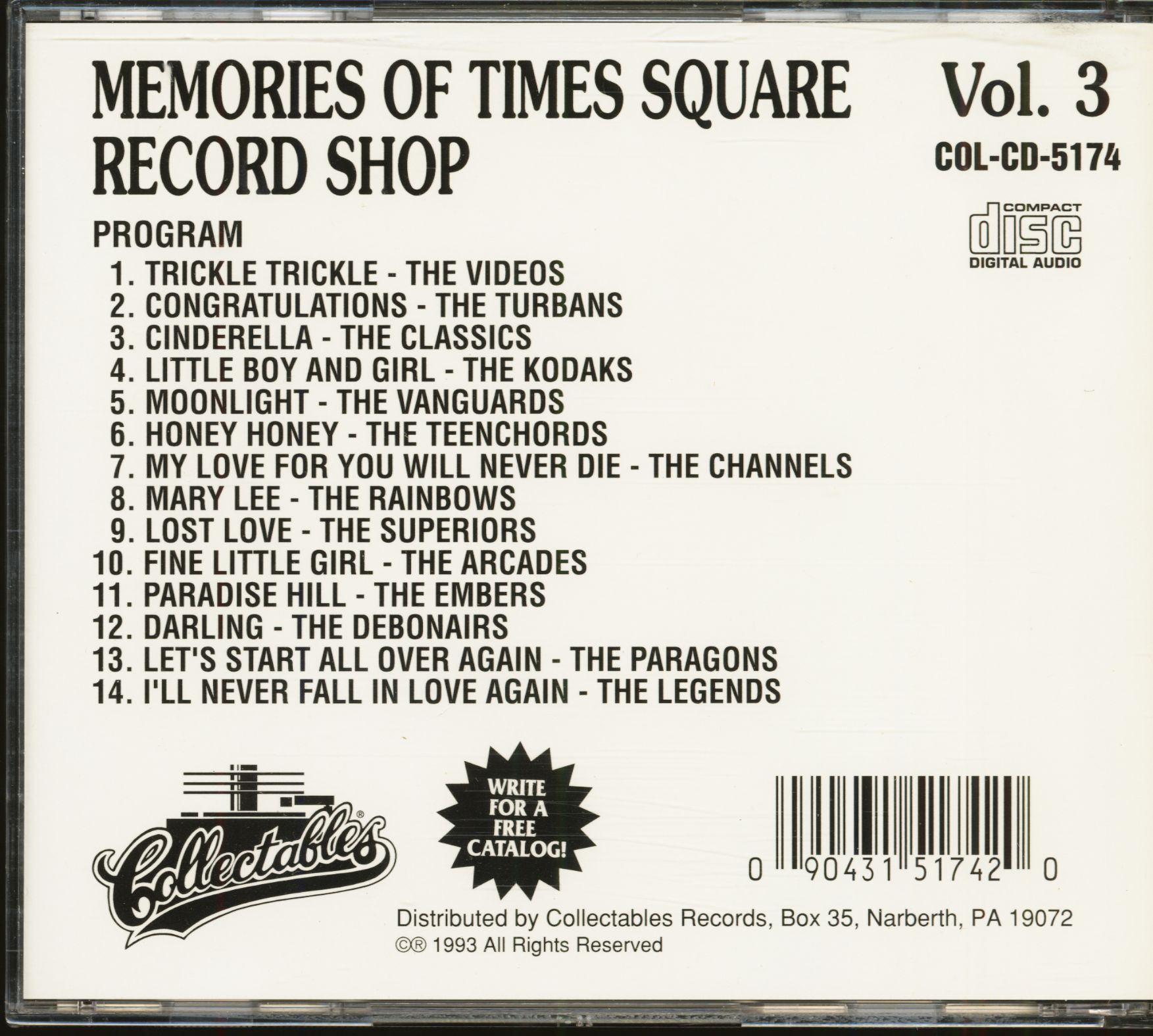 Various CD: Memories Of Times Square Record Shop Vol.3 (CD) - Bear ...